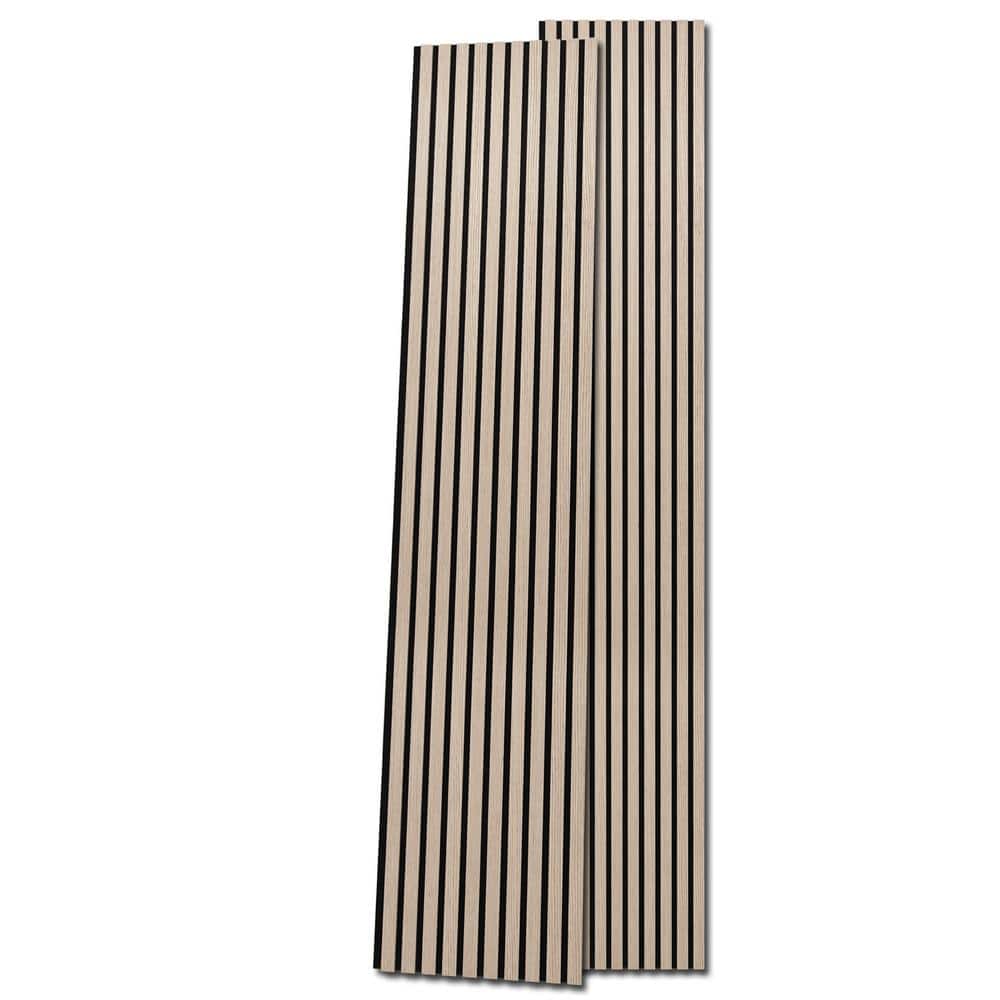 Art3dwallpanels Oak 4/5in. x 1-1/3ft. x 8-1/2ft. Acoustic MDF ...