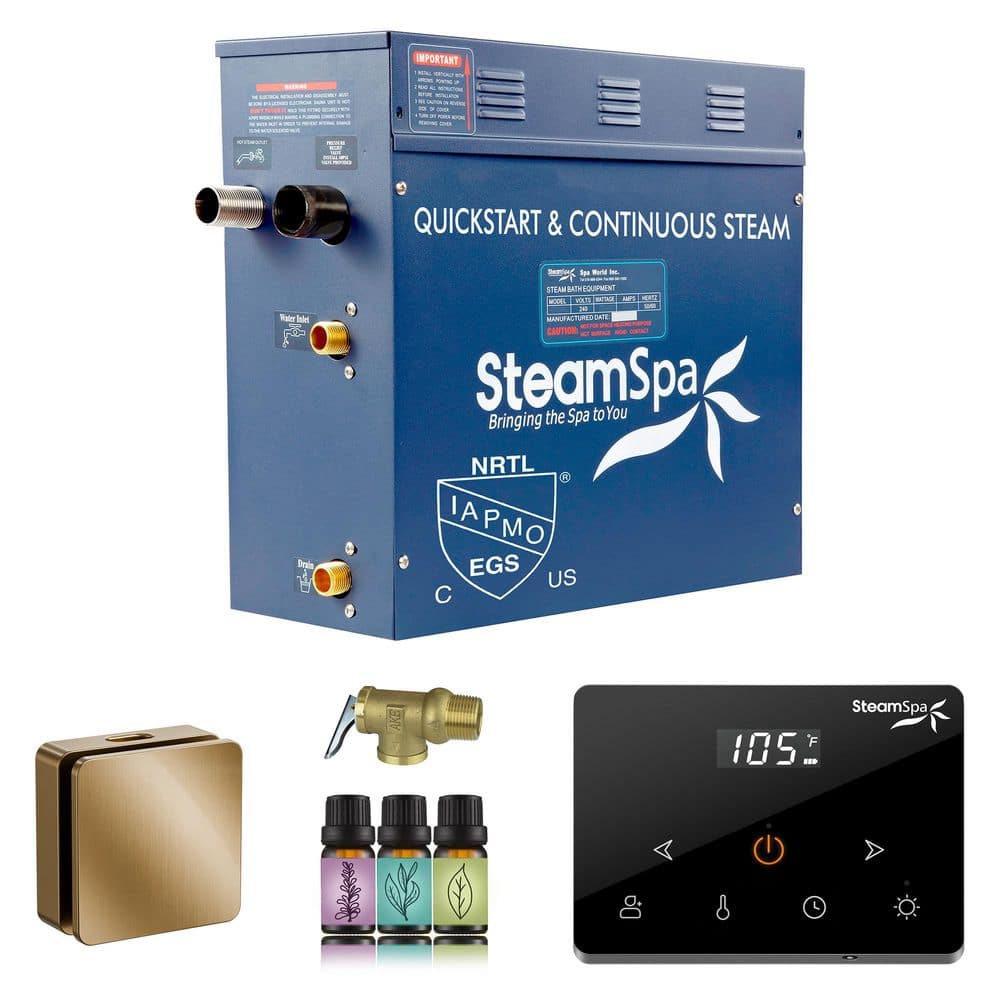 SteamSpa Oasis Series 7500-Watt Steam Generator with Continuous Steam ...