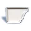 PEAK 5 in. White Aluminum Gutter Left End Cap 2742 - The Home Depot