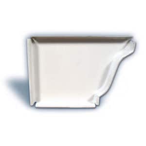 PEAK 5 in. White Aluminum Gutter Left End Cap 2742 - The Home Depot