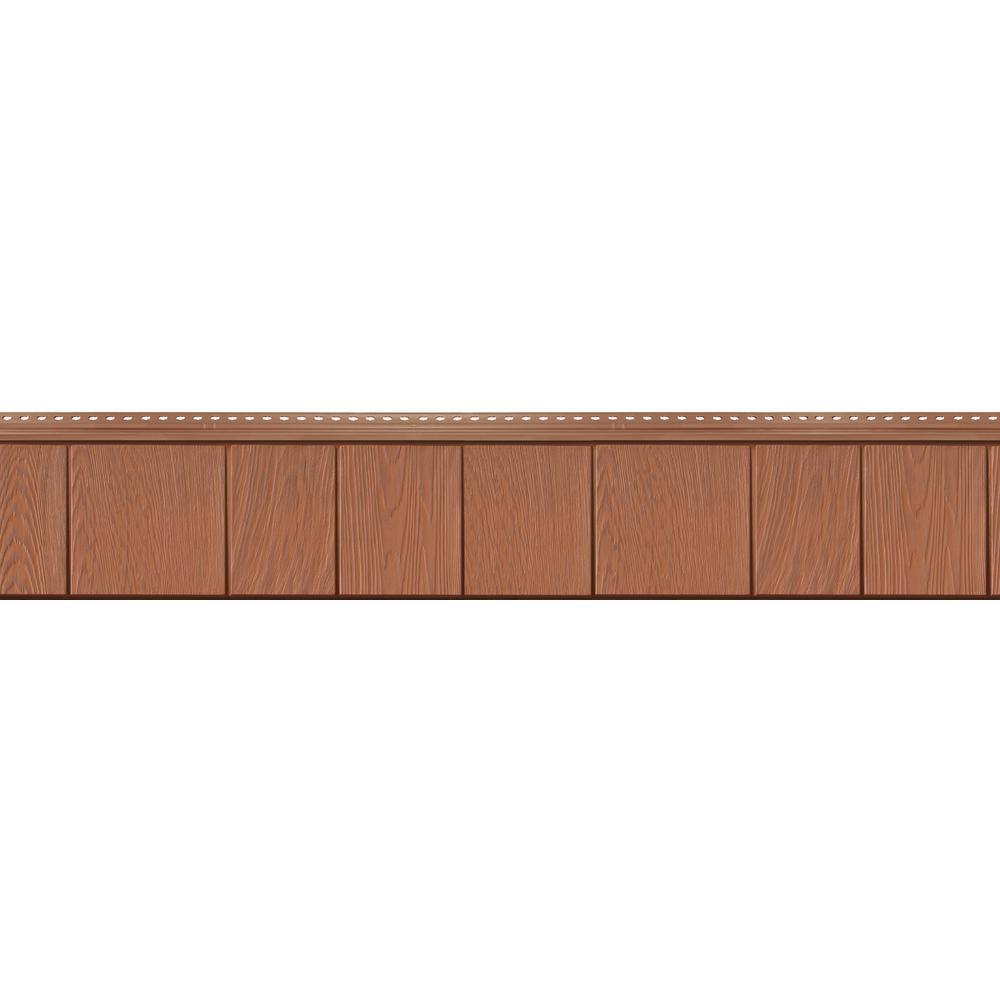 Grayne 6-1/2 in. x 60-1/2 in. Treated Cedar Engineered Rigid PVC ...