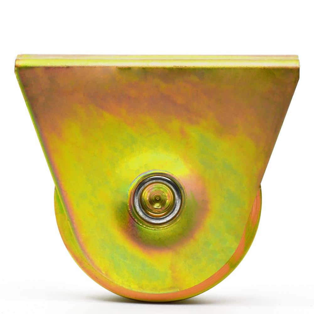 ALEKO 4 in. V-Groove Metal Gate Wheel for V-Profile Sliding Gate Tracks ...