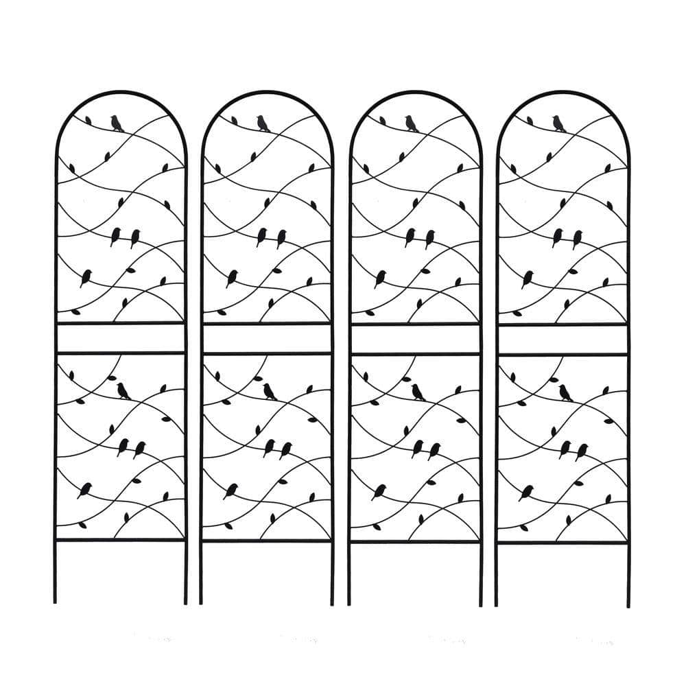 ECOCHIC SPACES INC Manhattan 71 in. Iron Garden Trellis with Ornate ...
