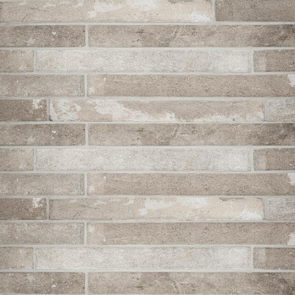 MSI Capella Ivory Brick 2 in. x 18 in. Matte Porcelain Floor and Wall ...