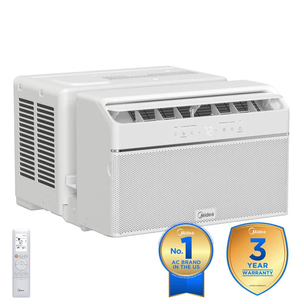 Midea 8,000 BTU U+ Smart Inverter Window AC Cools up to 350 sq ft. Dual ...