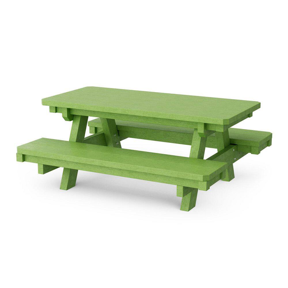 Wildridge Heritage 48 in. Lime Green Rectangle HDPE Plastic Child's ...