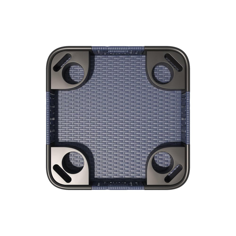 LATTOY Blue 24 in. x 24 in. Floating Tray for Pool Wicker Serving Table ...