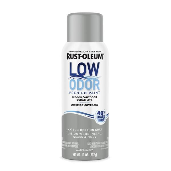 Rust-Oleum Low Odor 11 oz. Matte Dolphin Gray Low Odor Water-Based ...