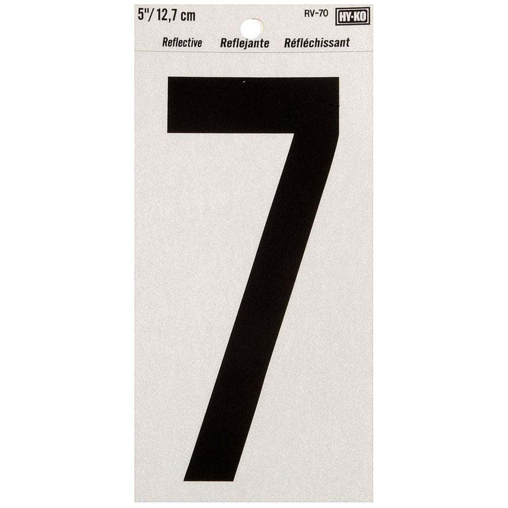 HY-KO 5 in. Vinyl Self-Adhesive Number 7 RV-70/7 - The Home Depot