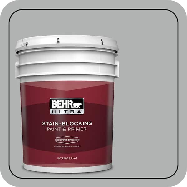 BEHR ULTRA 5 gal. #PPU26-08 Silverstone Extra Durable Flat Interior ...
