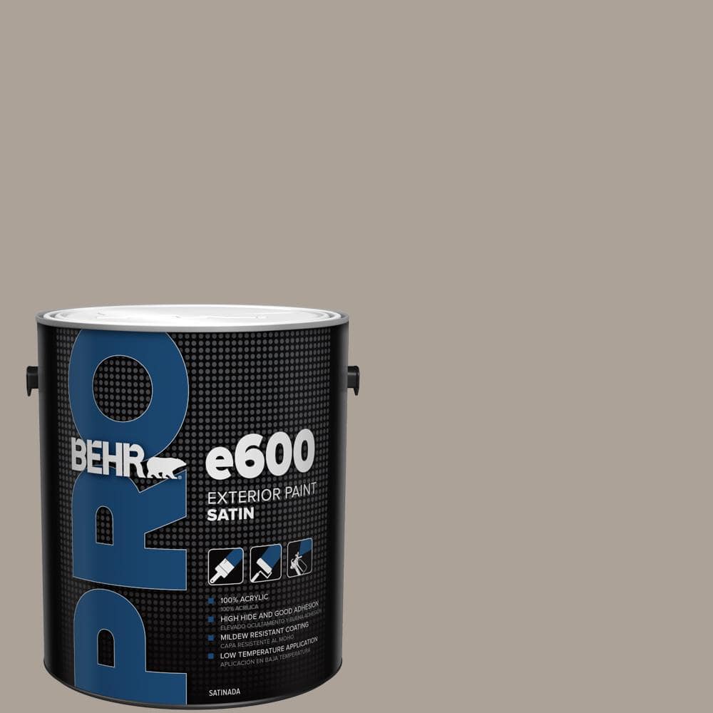 BEHR PRO 1 gal. #ECC-18-1 Quail Ridge Satin Exterior Paint PR64001 ...