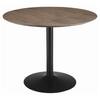 Coaster Cora Walnut and Black Wood Top Round Column Dining Table Seats ...