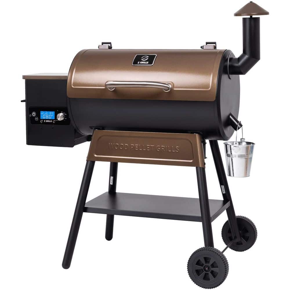 Z GRILLS 549 sq. in. Pellet Grill and Smoker in Bronze with PID 3.0 ...