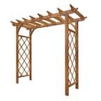 VITA 85"L x 26"W x 89"H Heartwood Grande Cedar Arbor, Golden Brown ...
