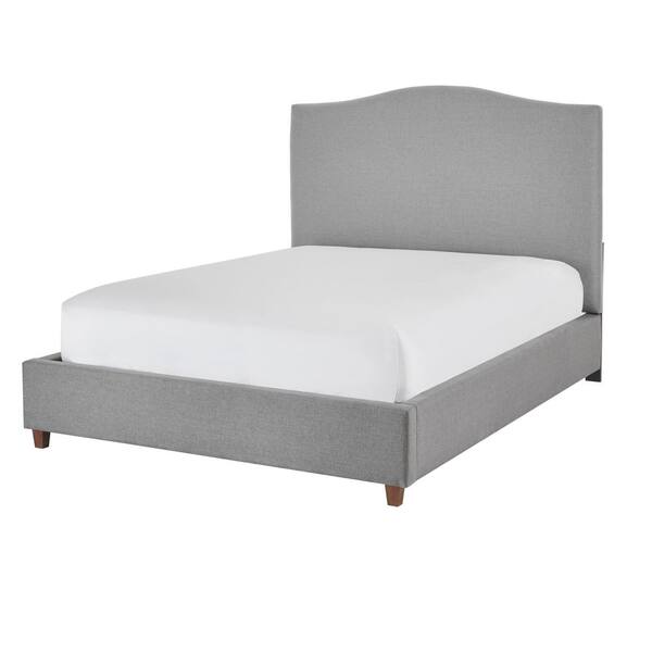 Home Decorators Collection Charcoal Gray Upholstered Platform King Bed with Curved Headboard B272 KM080 The Home Depot