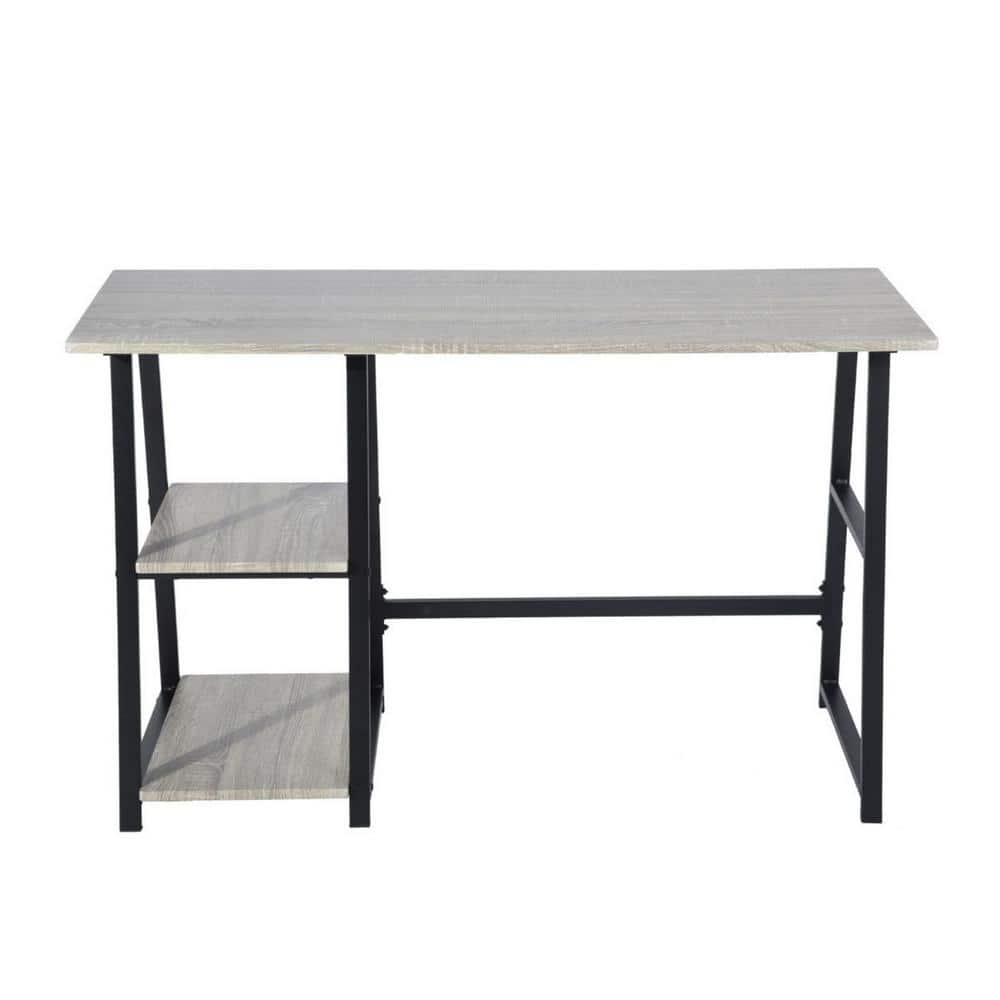 HomeRoots Amelia 48 in. Rectangular Dark Grey Medium Density Fiberboard ...