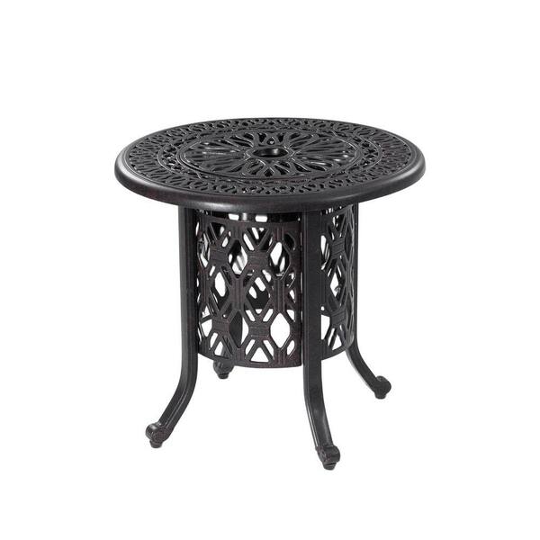 ECOCHIC SPACES INC 21 in. Antique Bronze Side Table With Cast Aluminum ...