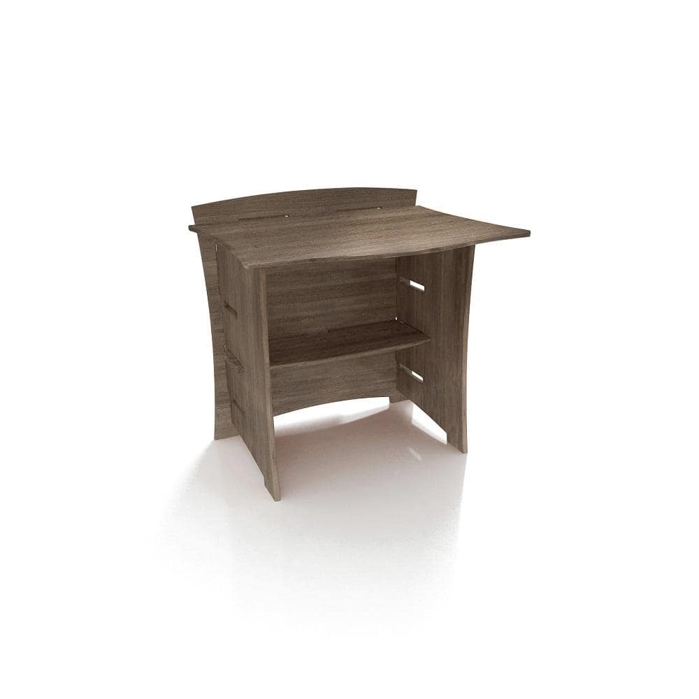 Legare 29 in. Desk Connecting Bridge with Solid Wood in Grey Driftwood ...