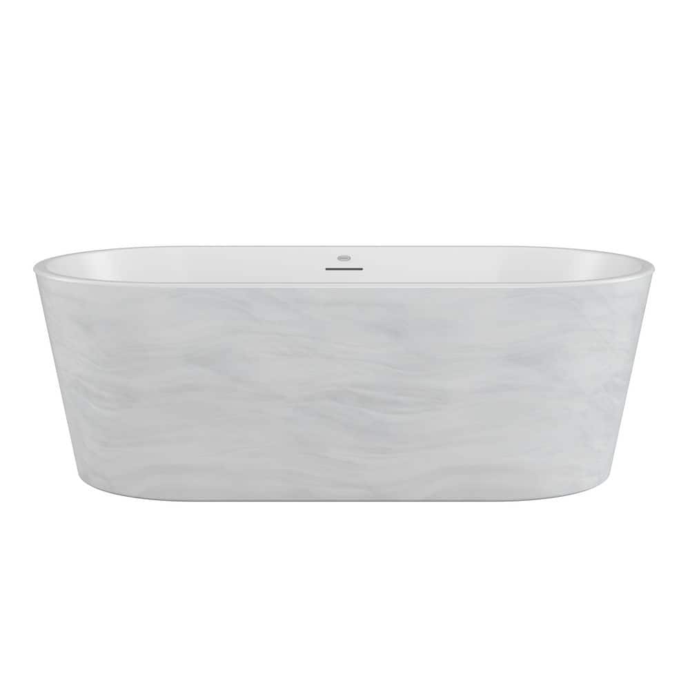 Jacuzzi CELESTE 67 in. x 32 in. Air Chromatherapy Bathtub with Center ...