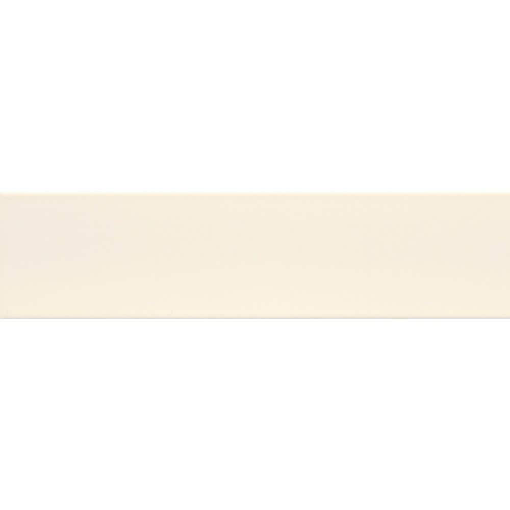 EMSER TILE Catch Ivory 3.94 in. x 15.75 in. Matte Subway Ceramic Wall ...