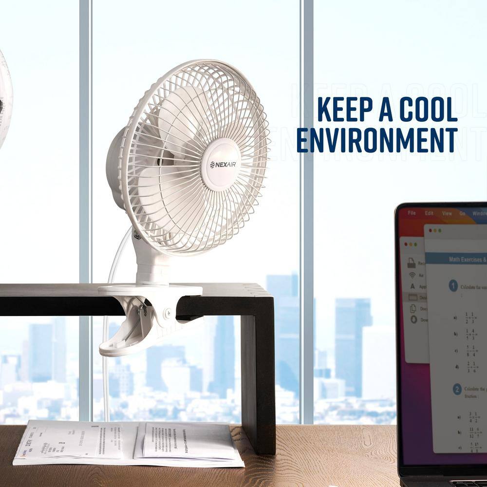 The Plumber's Choice NEXAIR 6" Clip on Fan, 360° Rotation, Strong Clamp ...