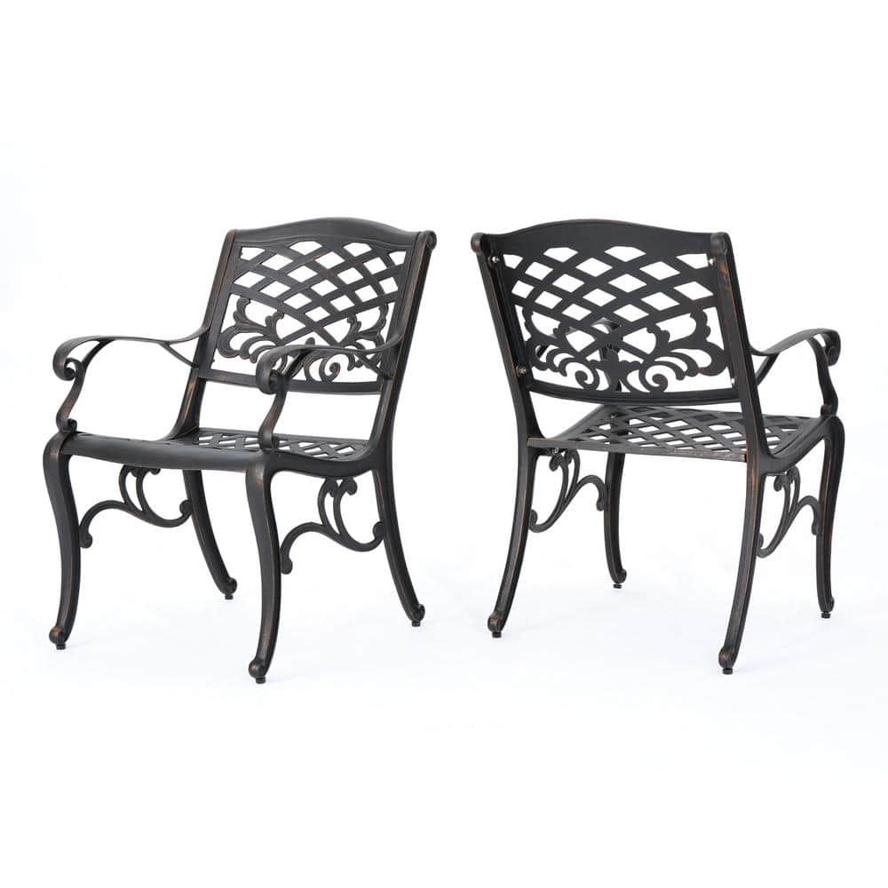 Copper Aluminium Outdoor Lounge Chair, Phonenix Arm Chair, Set of 2 QR ...