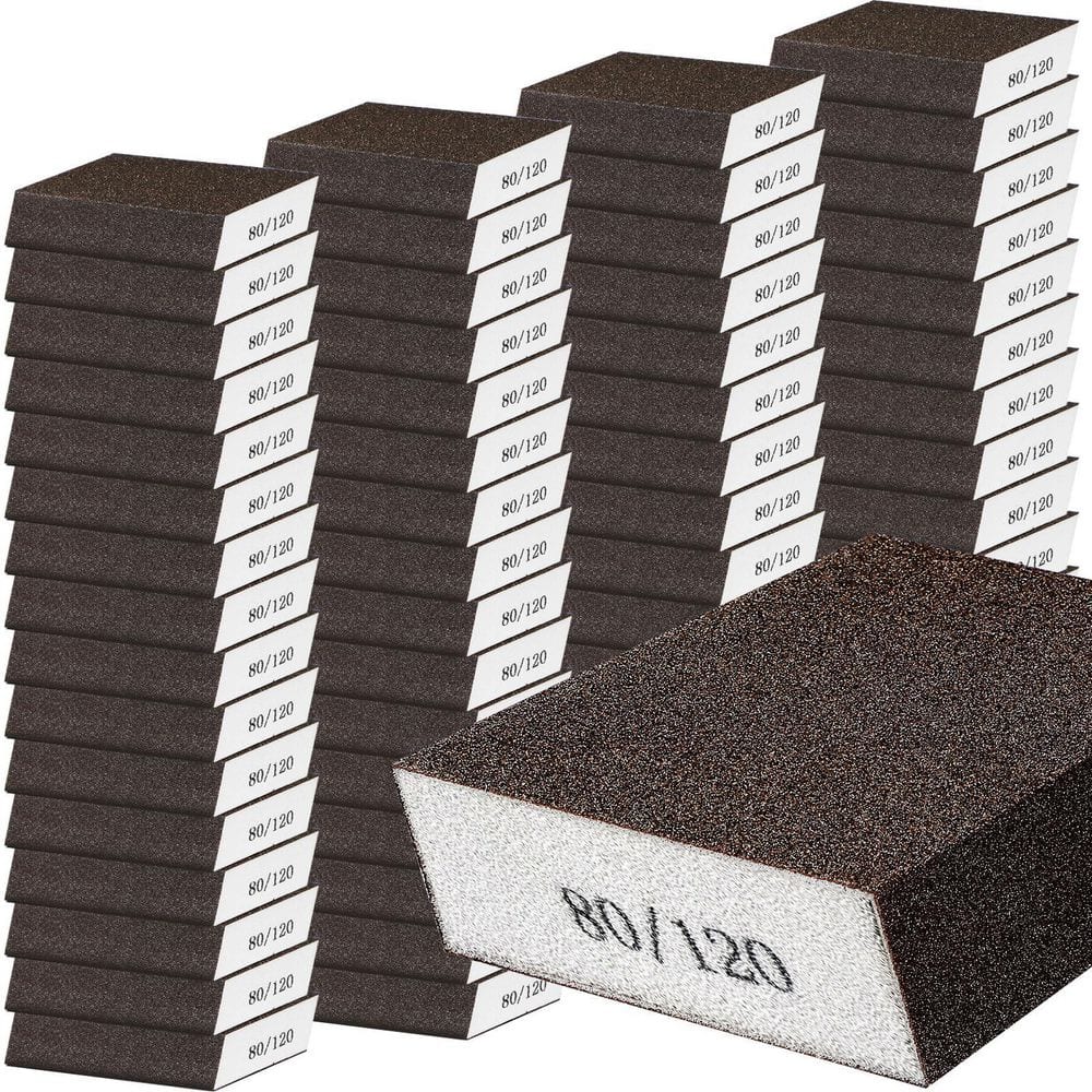 100pc 120Grit Sanding Blocks, Washable Reusable Sanding Sponge, Wet Dry ...
