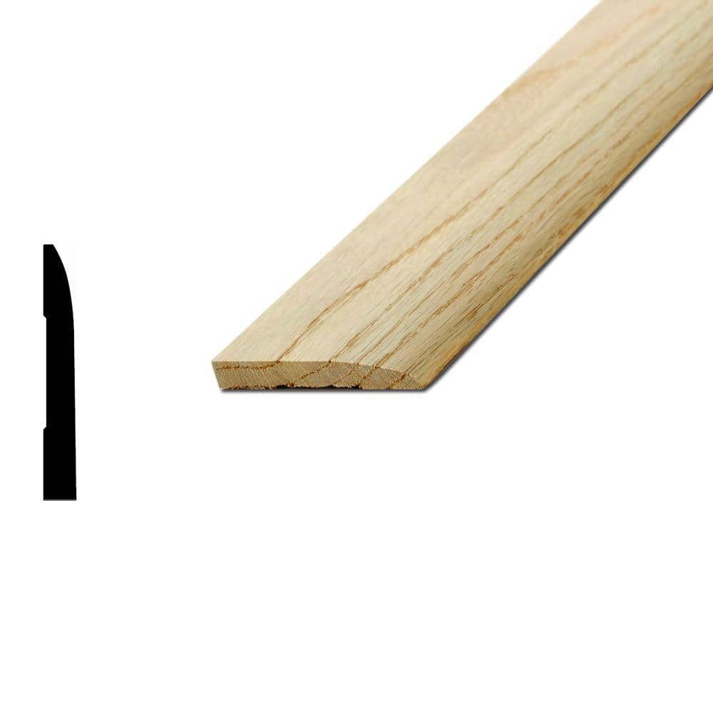 American Wood Moulding LWM 724 3/8 in. x 2-3/4 in. Oak Base Moulding ...