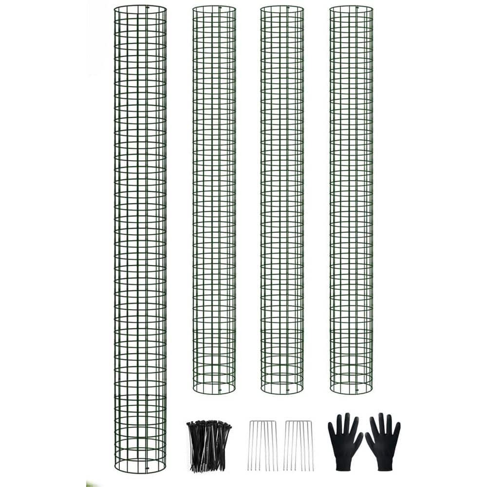 Phewnyzo 48 in. Stackable and Expandable Metal Tree Trunk Protector ...