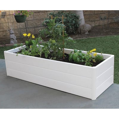 White - PVC - Raised Garden Beds - Garden Center - The Home Depot