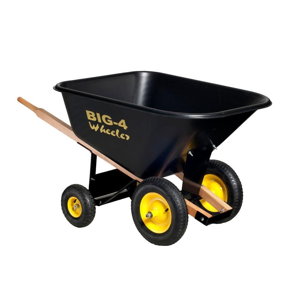 CUSTOM QUEST 10 cu. ft. Heavy-Duty Wheelbarrow B4W-10 - The Home Depot