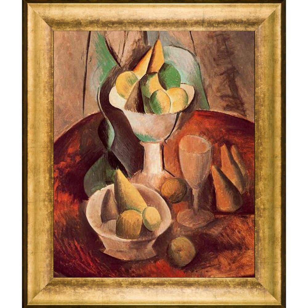 LA PASTICHE Fruit in a Vase by Pablo Picasso Athenian Gold King Framed ...