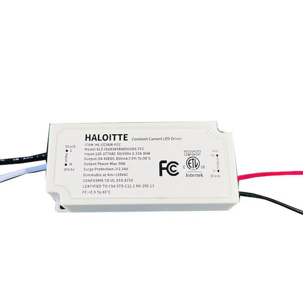 Haloitte 120-277V 36-Watt Constant Current LED Driver Lamp Output 24-42 ...