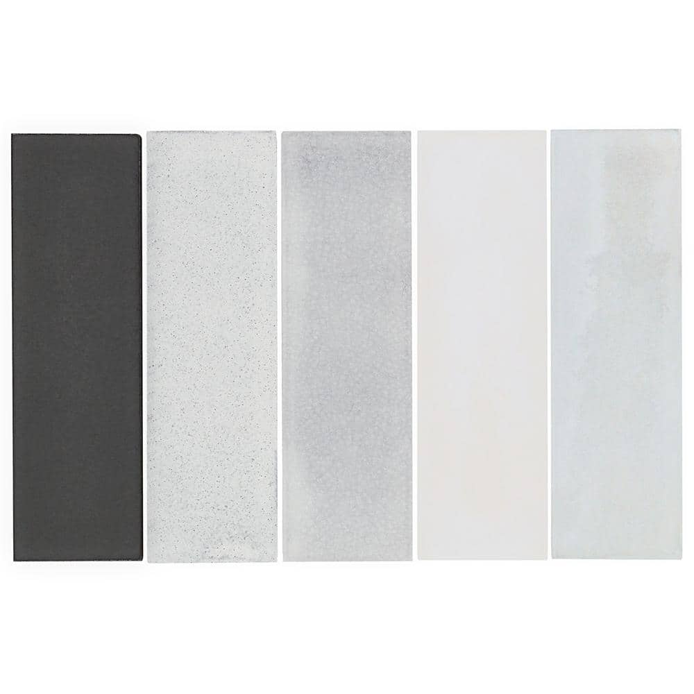 Ivy Hill Tile Vibe Cloud Blend 2.36 in. x 0.39 in. Matte and Glossy ...