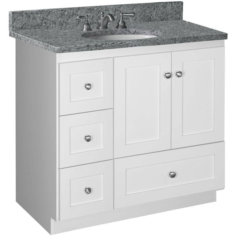 Simplicity by Strasser Shaker 36 in. W x 21 in. D x 34.5 in. H Bath ...