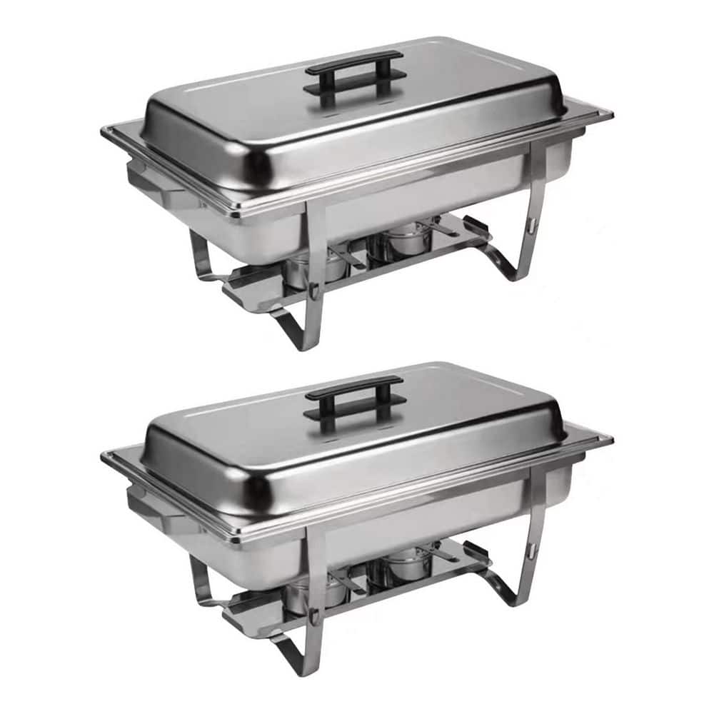 Wudkey Stainless Steel Buffet Chafing Dish Set with Foldable Frame ...