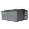 11 ft. W x 13 ft. D Outdoor Storage Shed with Lockable Door Metal Shed ...