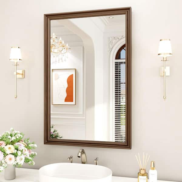 Swafrrt Retro Copper 22 in W x 30 in. H Rectangle Polystyrene Beveled ...