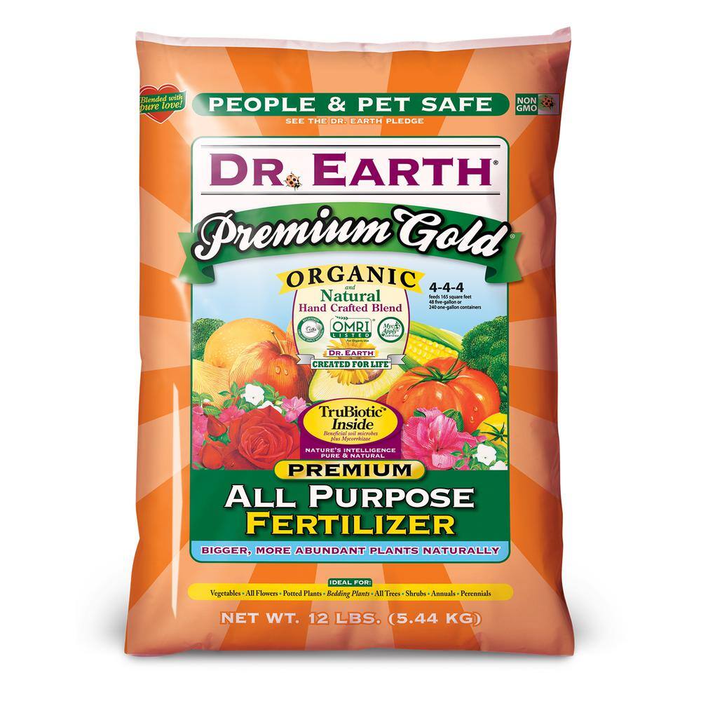 DR. EARTH 12 lb. Organic Premium Gold All Purpose Fertilizer-712X - The ...