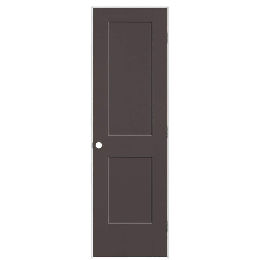 Masonite 24 in. x 80 in. 2-Panel Logan Left-Hand Solid Core Willow Wood ...