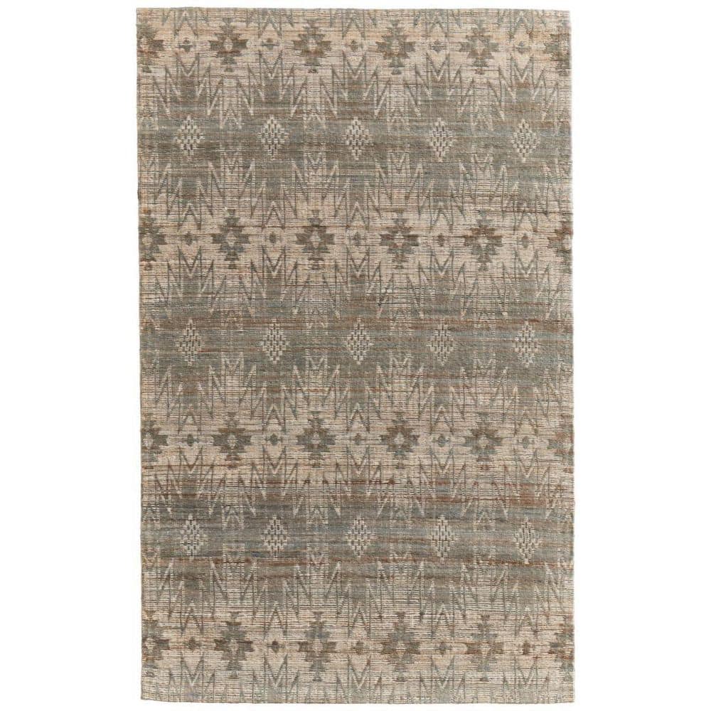 HomeRoots 8 X 11 Tan, Gray Geometric Area Rug 2000565908 - The Home Depot