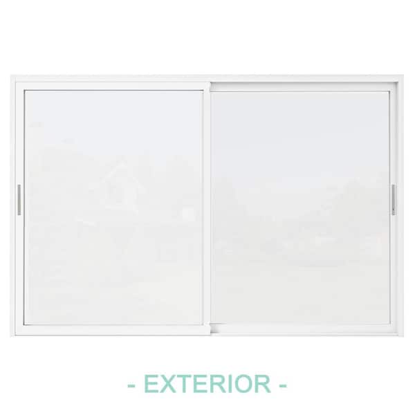 JELD-WEN V-2500 96 in. x 80 in. x 4-9/16 in. Jamb White Vinyl Right ...