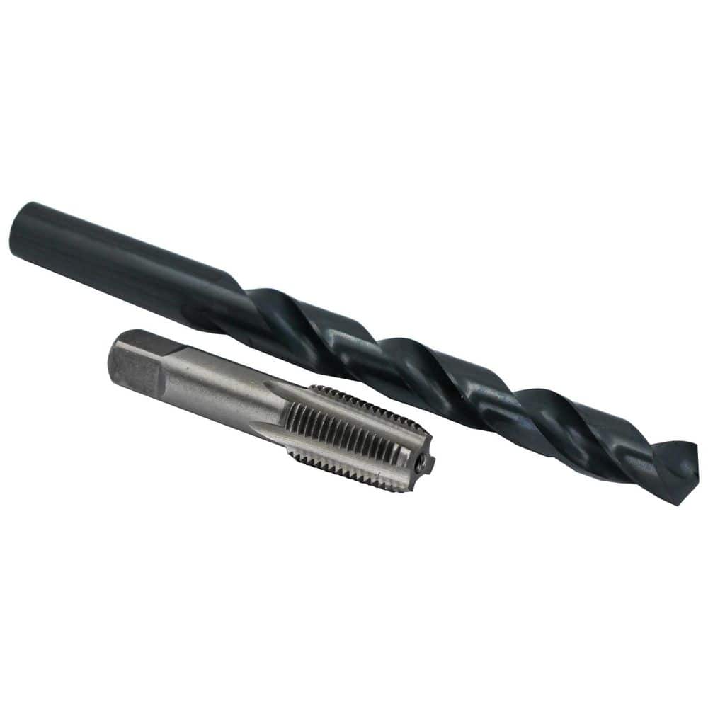 Drill America 1/4 in. Carbon Steel NPT Pipe Tap and 7/16 in. High Speed ...
