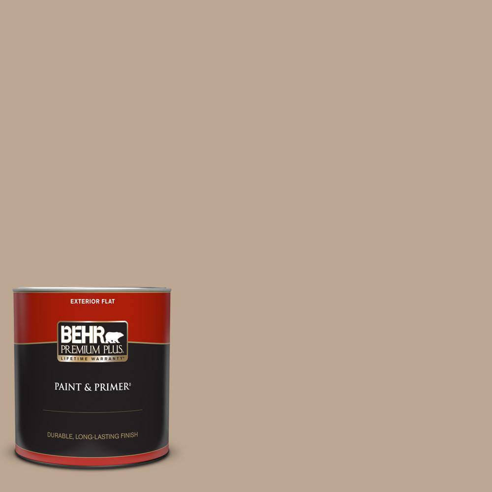 BEHR PREMIUM PLUS 1 qt. #700D-4 Brown Teepee Flat Exterior Paint ...