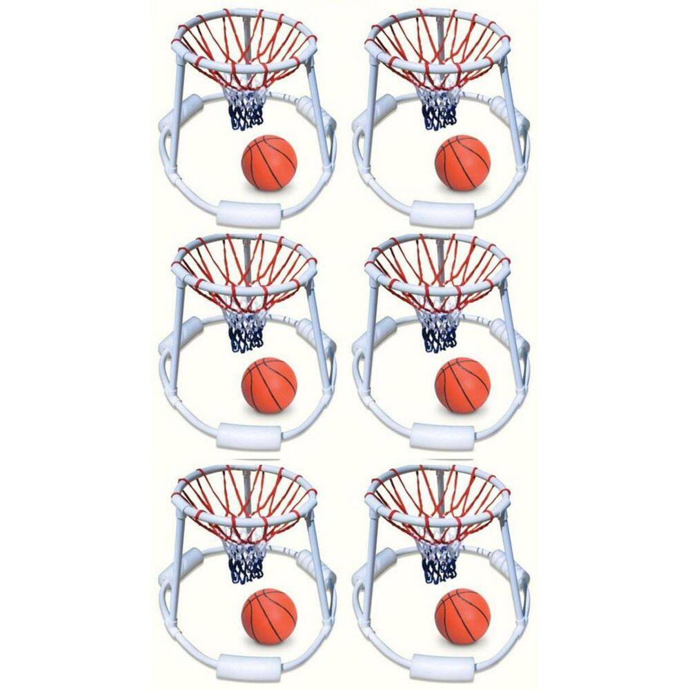 Swimline 14 in. x 3.3 in. x 17.1 in. White Super Hoops Round 18 in. PVC ...
