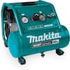 Makita Quiet Series 1 HP, 2 Gallon, Oil-Free, Electric Air Compressor ...