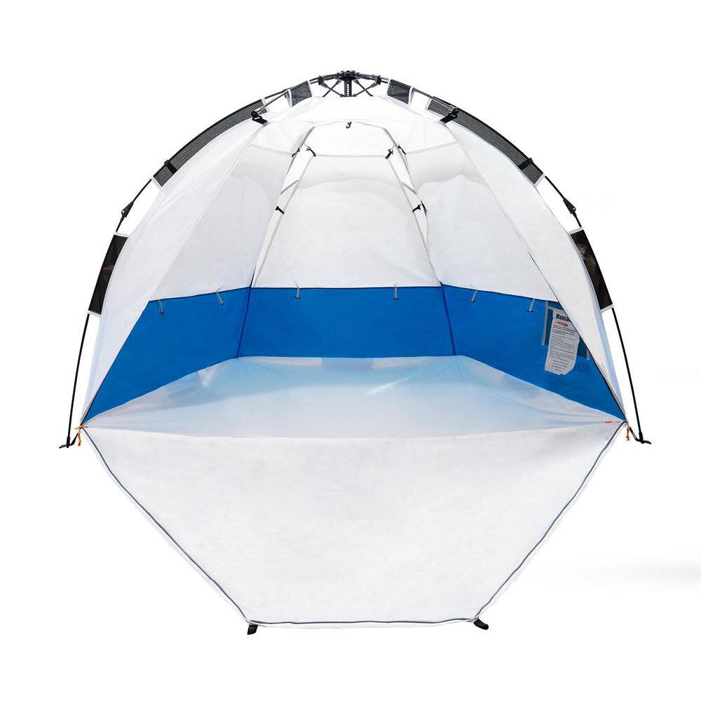 GARSING 5/6-Person Polyester Portable Beach Tent in Blue with UPF 50 ...