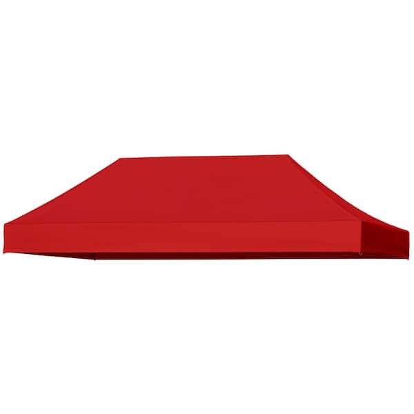 CoastShade 10 ft. x 20 ft. Red Pop Up Canopy Replacement Canopy Tent ...