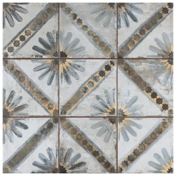 Merola Tile Harmonia Kings Marrakech Blue 13 in. x 13 in. Ceramic Floor ...