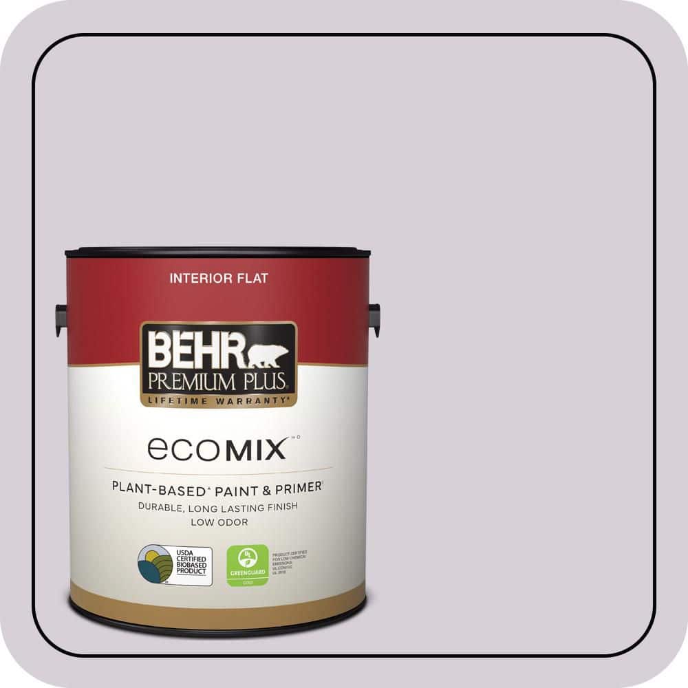 BEHR PREMIUM PLUS 1 gal. #670E-3 Lilac Mauve Flat EcoMix Plant-Based ...